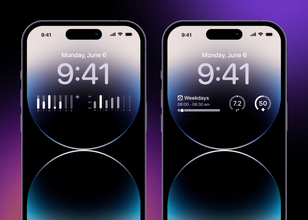 Pillow’s Lock Screen Widgets for Sleep Tracking